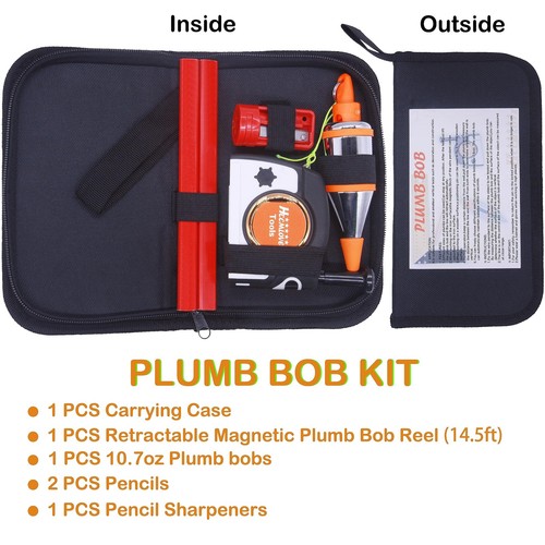 Plumb Bob Magnetic -10.7 oz(305g) Plumb Rite With 14.5 ft(4.5m) String ...