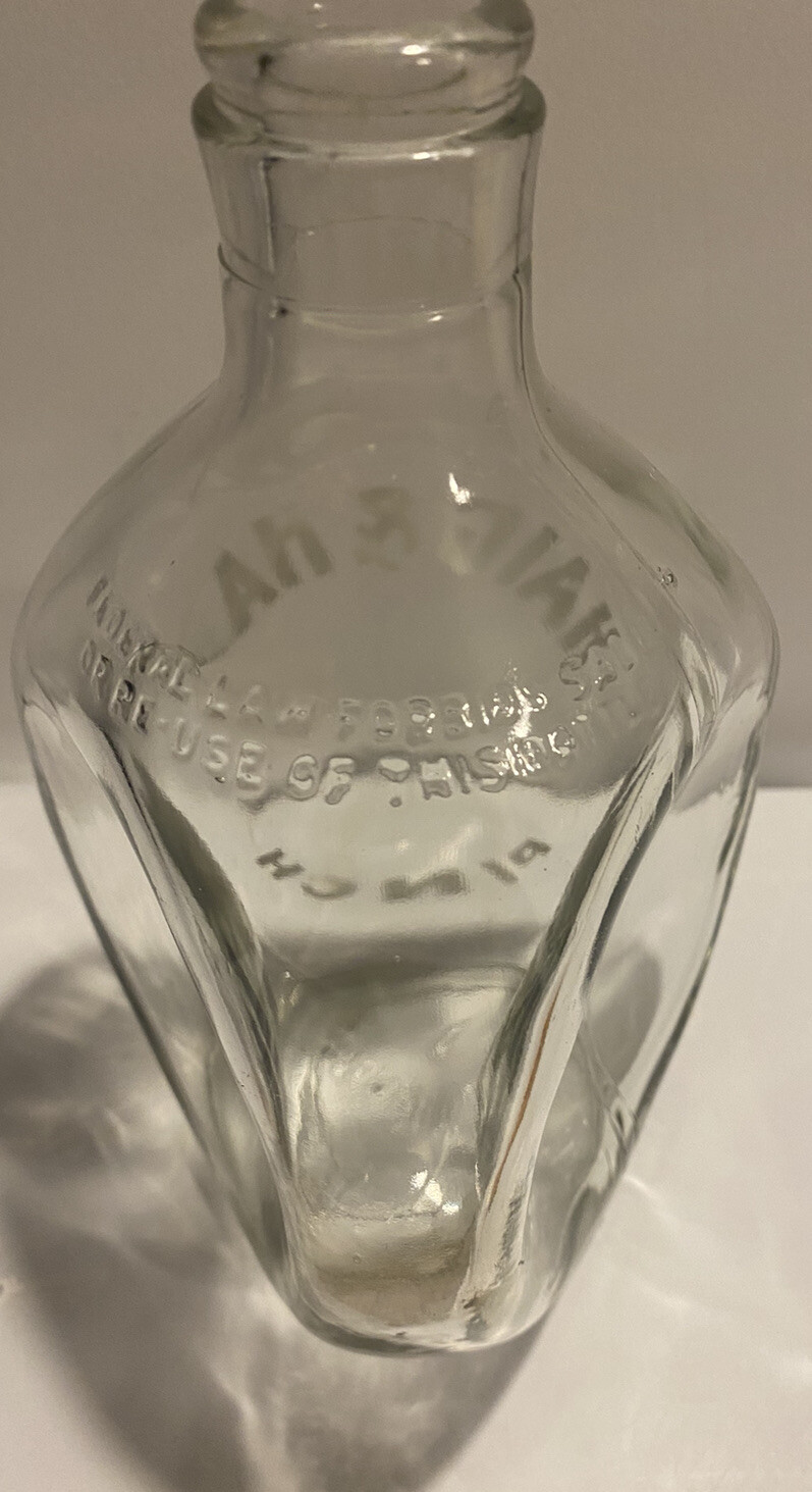 Vintage Pinch HAIG & HAIG Dimple Scotch Whiskey 3-SIDED Glass Bottle ...