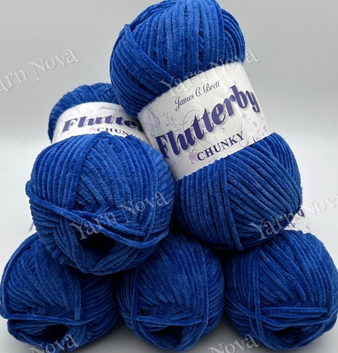 James C Brett Flutterby Chenille Knitting Yarn Wool 5x100g Balls- B63 ...