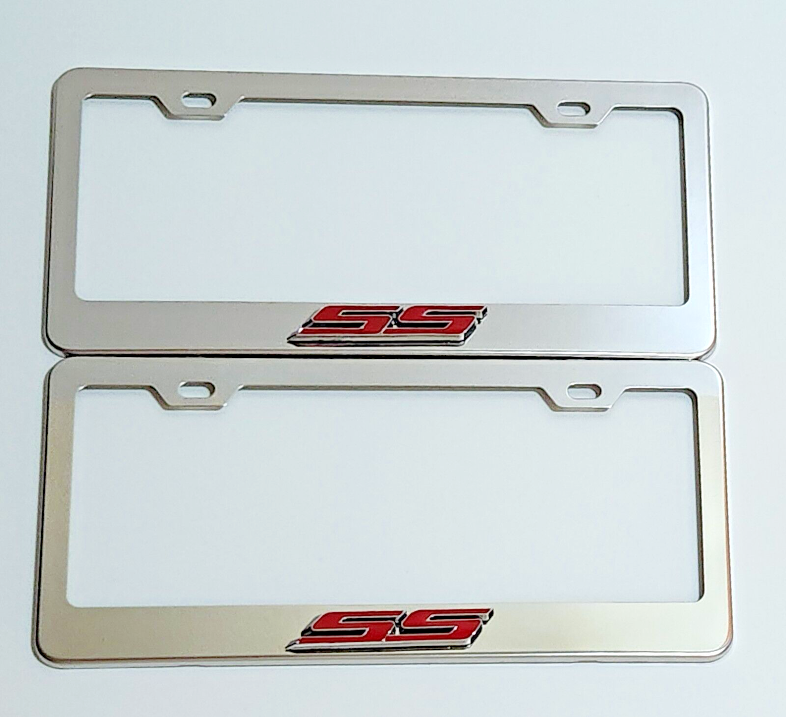 2 pcs Silver License Plate Frame for 3D SS Logo | eBay