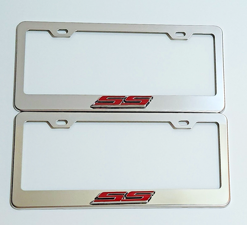 2 pcs Silver License Plate Frame for 3D SS Logo | eBay