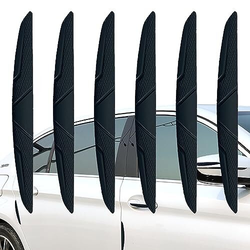 Car Door Edge Guards Antiscratch Black Rubber Bumper Protectors 6pack ...