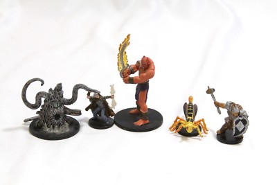 5 D&D Mini Dungeon & Dragons Against the Giants Roper Hellwasp Efreeti ...