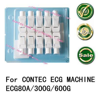 EKG ECG Alligator Clips Pack of 10 - 4mm Banana Connector -Tab/Snap ...