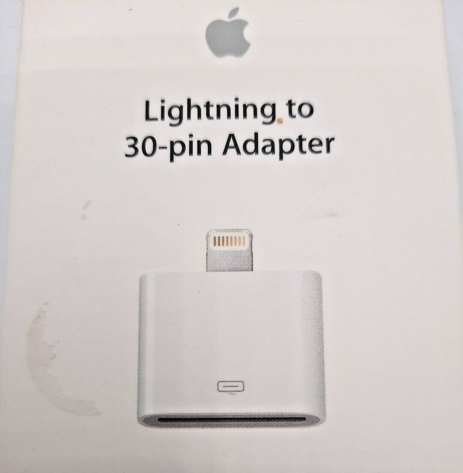 Genuine Apple Lightning 30-pin Adapter Md823zm/A IPHONE AUTHENTIC New ...