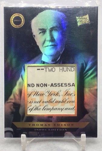 2025 Pieces Of The Past Inventors Thomas Edison Jumbo Stock Certificate ...