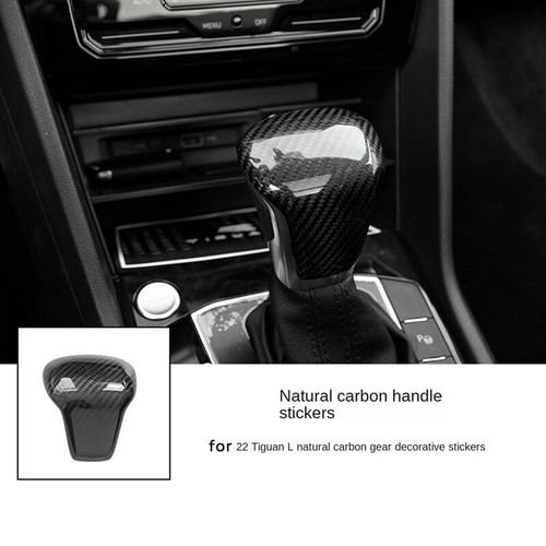 Real Carbon Fiber Gear Knob Shifter Lever Sticker Cover Trim ...
