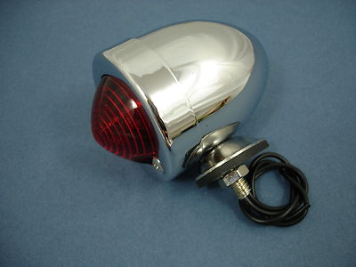 LIGHT MARKER TURN TAIL BULLET RUNNING CHROME DUAL ELEMENT BULB RED LENS ...
