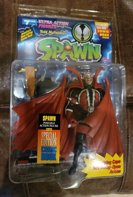 NEW SPAWN SPECIAL EDITION COMIC BOOK FIGURE FLYING CAPE HAS SWING OPEN ...