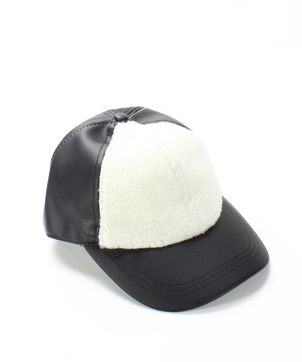 August Cap Hats Fleece Baseball Cap Faux Leather Hat One Size | eBay
