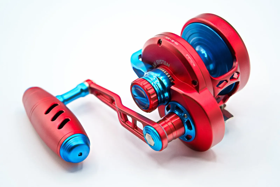 Maxel Jigging Reel Rage Pro 60 Lever Drag Conventional Reel Red/Blue | eBay