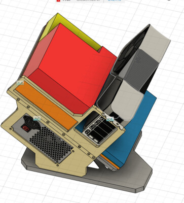 Unique ATX case, computer case, Open Case, 3D printing case, tilted A45 ...