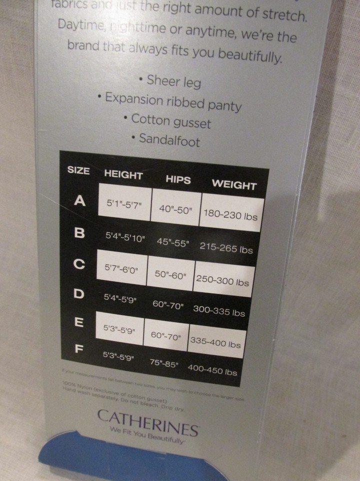 Vtg. Catherine's Pantyhose Day Sheer Off Black Size D NEW | eBay