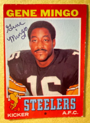 SIGNED GENE MINGO 1971 TOPPS FOOTBALL CARD AUTOGRAPHED - STEELERS | eBay