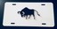 3D Custom Black Bull License Plate / Bull On White License Plate/ Free ...