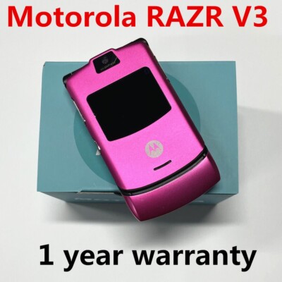Original Motorola RAZR V3 Pink Unlocked Flip GSM Bluetooth MP4 video ...