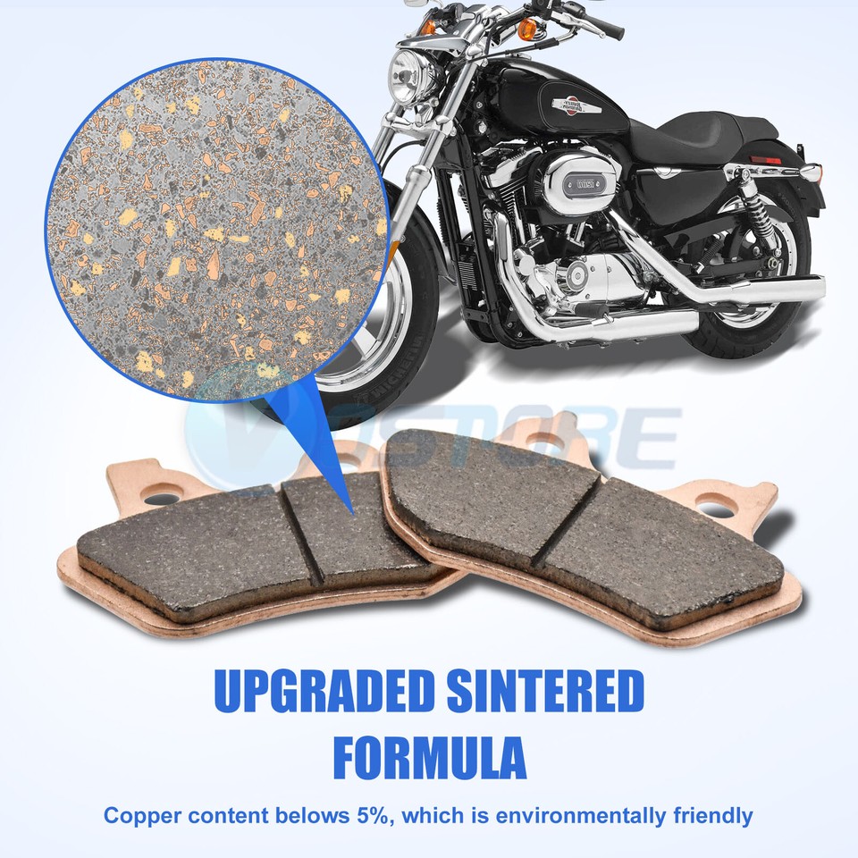 F+R Sintered Brake pads Fits Kawasaki KLX 250 S(2009-2014) &KLX 250 SF ...