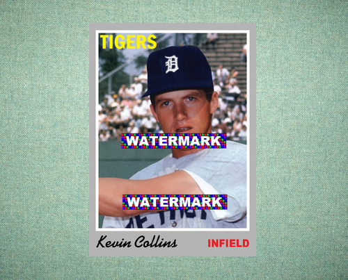 Kevin Collins Detroit Tigers 1970 Style Custom Baseball Art Card | eBay