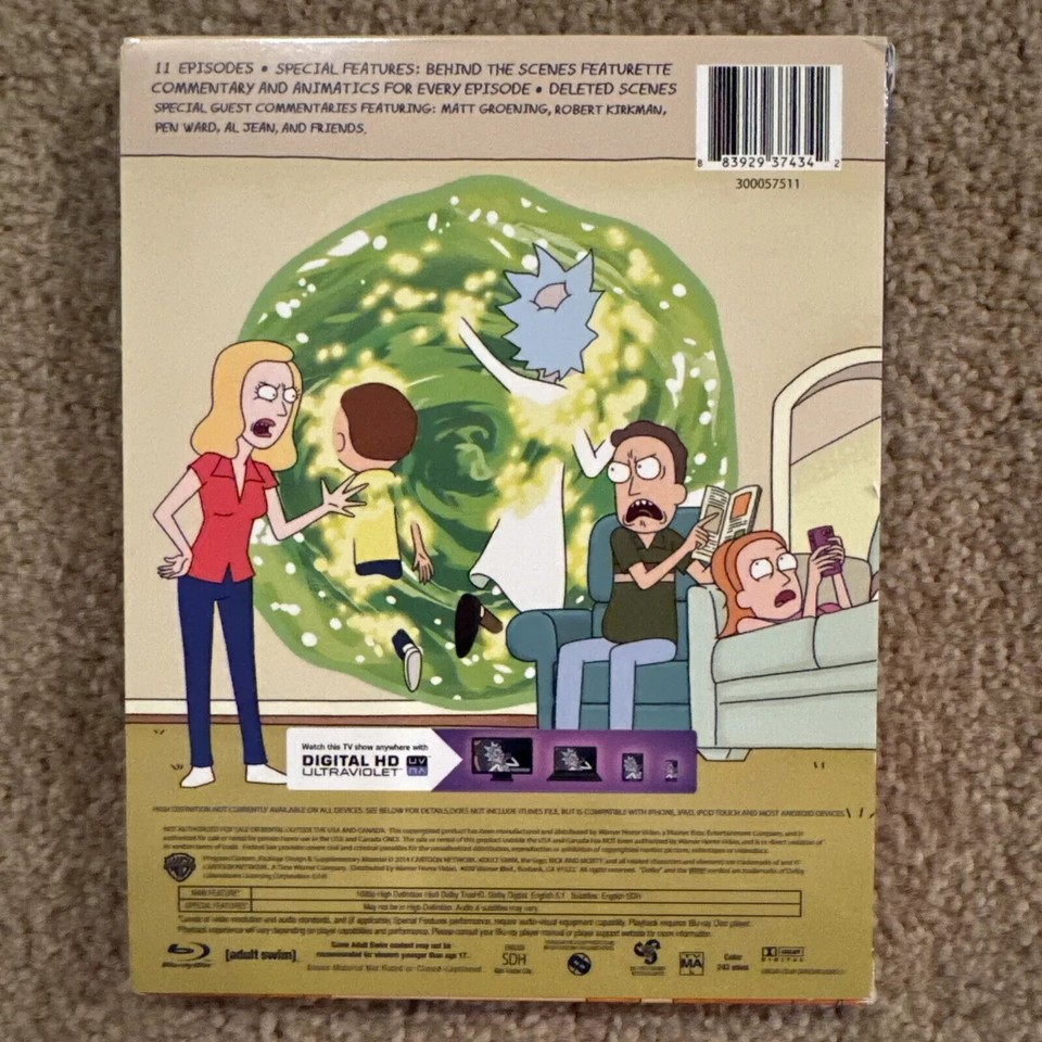 Rick and Morty Season 1 One Blu-ray First Print w/ The Good Morty Comic ...