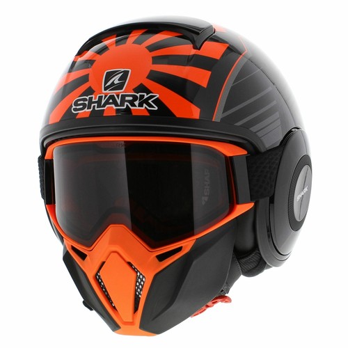 Shark Street Drak helmet Zarco Malaysia GP gloss black orange | eBay ...
