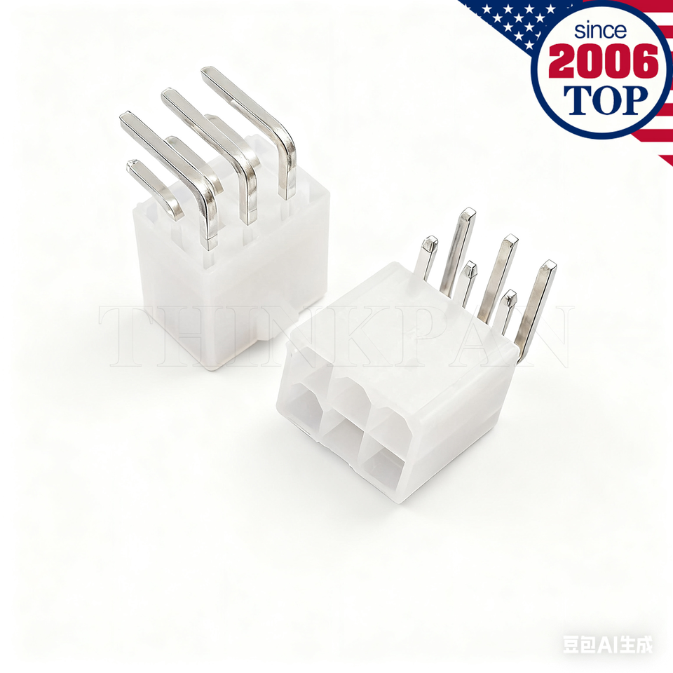 6pcs New 6 Pin White PCIE Connector 4.2mm Female Needle Pin for ...