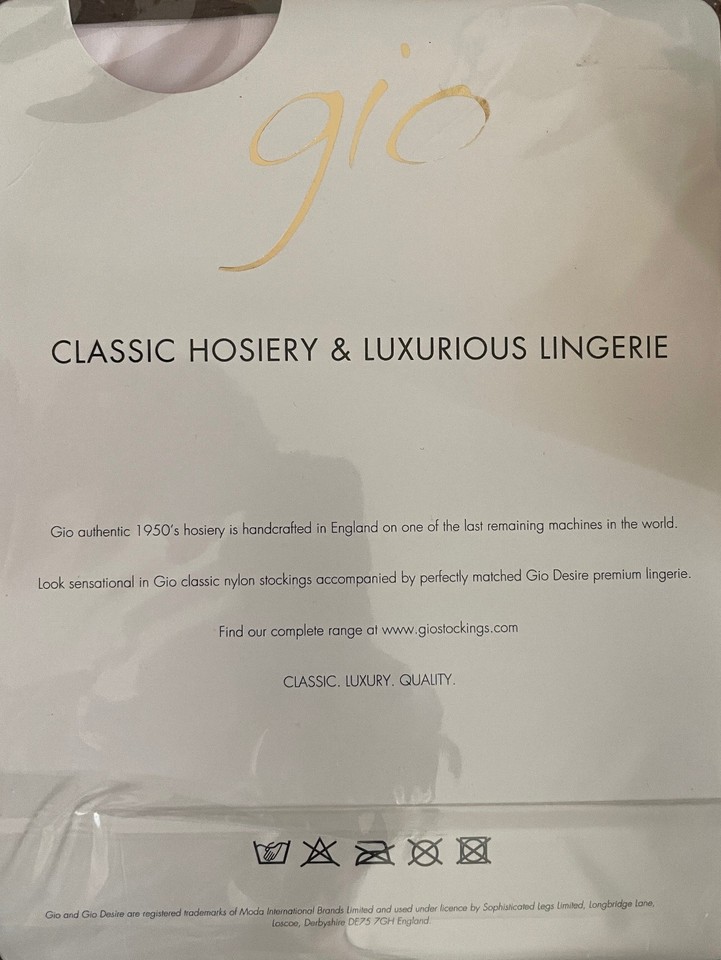 GIO Fully Fashioed Nylon Cherry Blossom Stockings Susan Heel size 12.5 ...