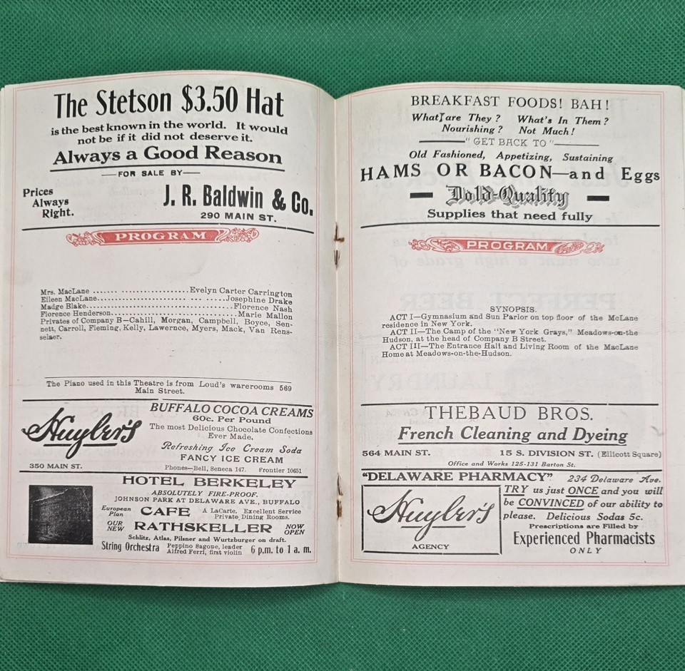 Antique 1906 Star Theatre Program Buffalo New York NY Theater 1900s ...