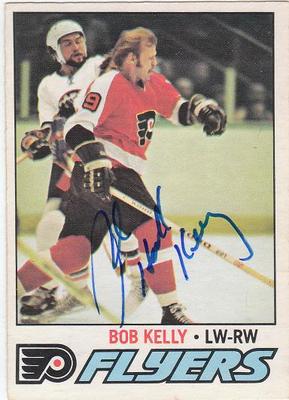 BOB KELLY Autographed Signed 1977-78 OPC card #178 Philadelphia Flyers ...