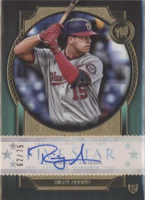 2022 Topps Five Star - Autographs Riley Adams #FSA-RAD Aqua /75 (AU, RC ...