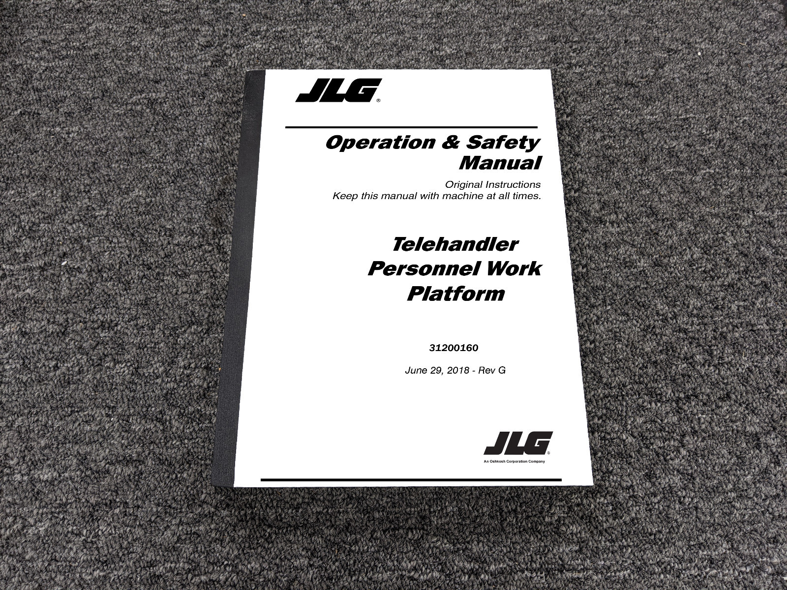 JLG Telehandler Personnel Work Platform Safety Owner Operator Manual ...