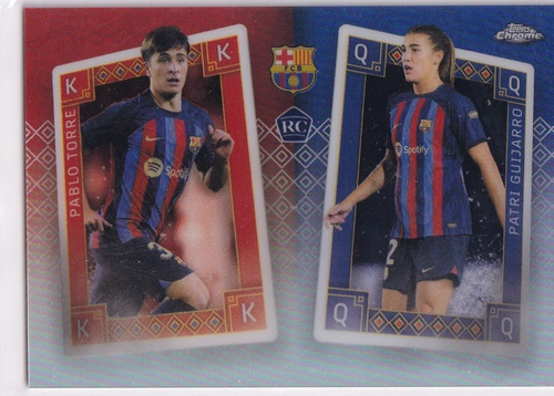 Topps Chrome FC Barcelona Football Numéro KQ-4 Pablo Torre Rookie Patri ...