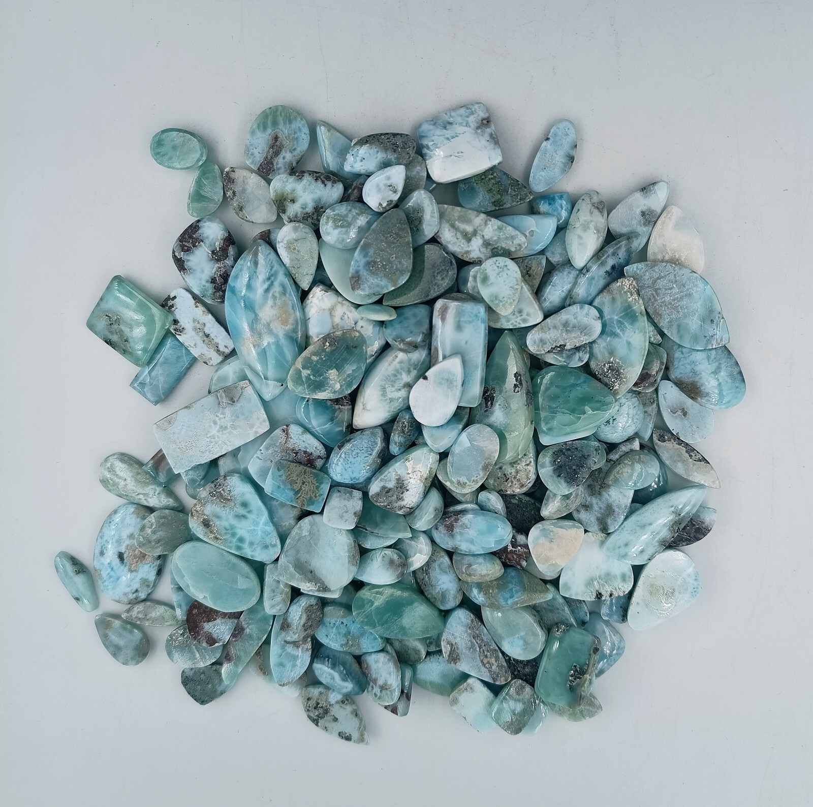 Larimar Gemstone Cabochon - Top Grade Dominican Larimar Stone Blue ...