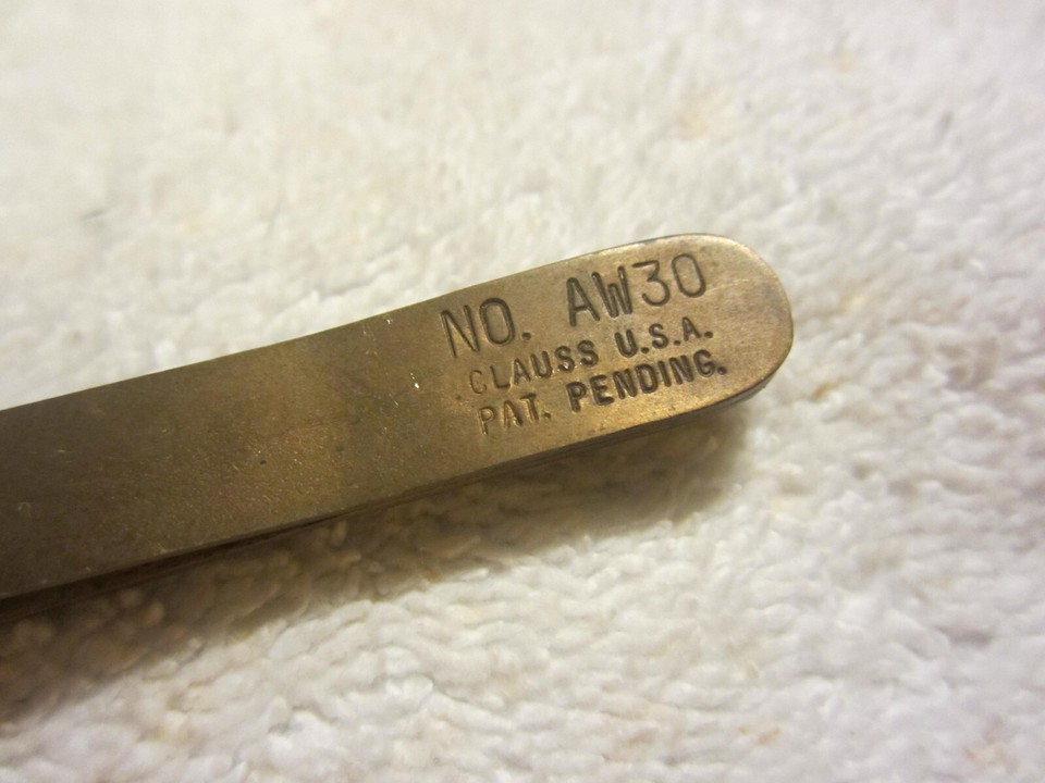 1 rare brass Clauss AW30 Heat Sink Tweezer Anti-Wick Clauss Bullet-Head ...