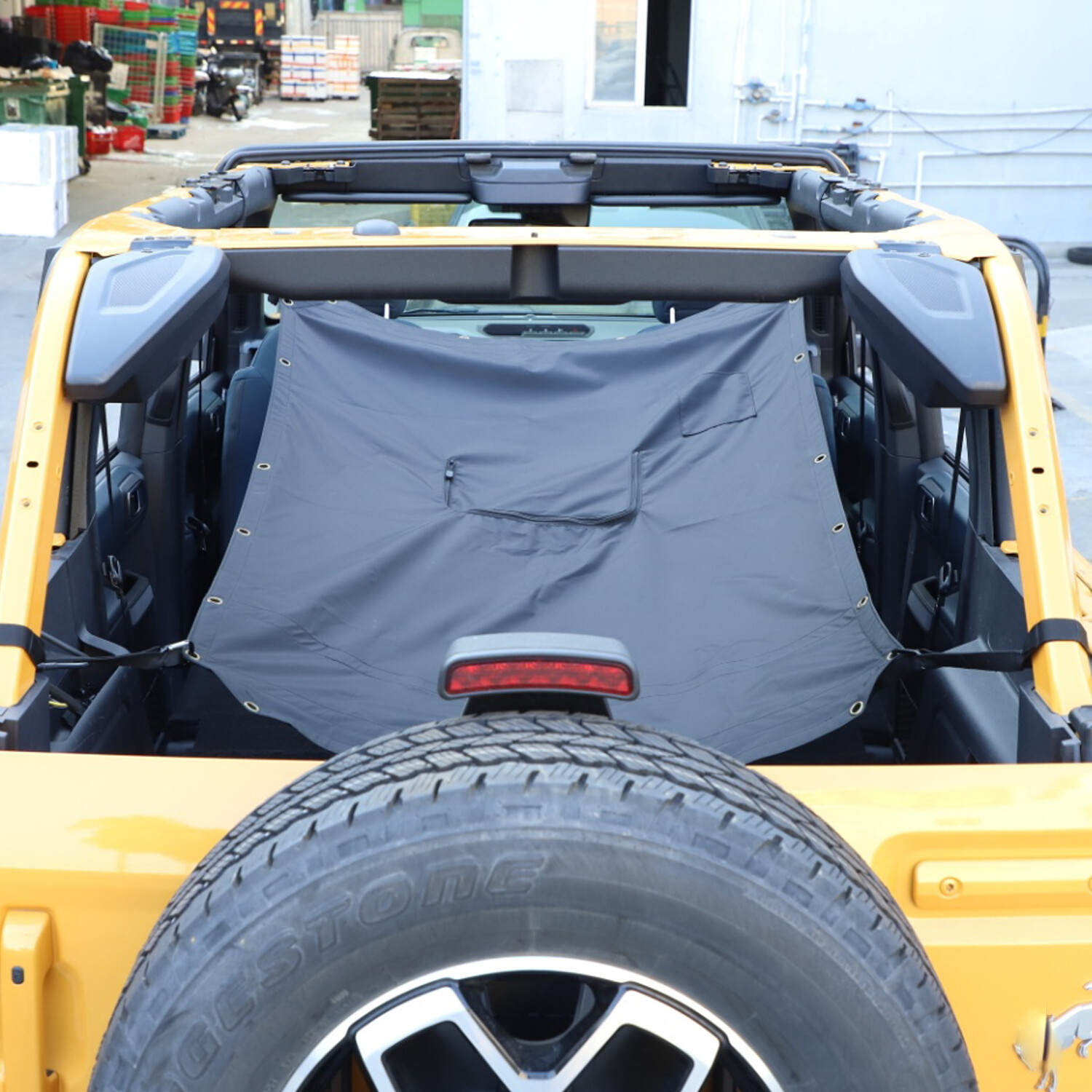 Black Sunshade Top Bed Rest Roof Hammock For Ford Bronco 2021-2024 ...