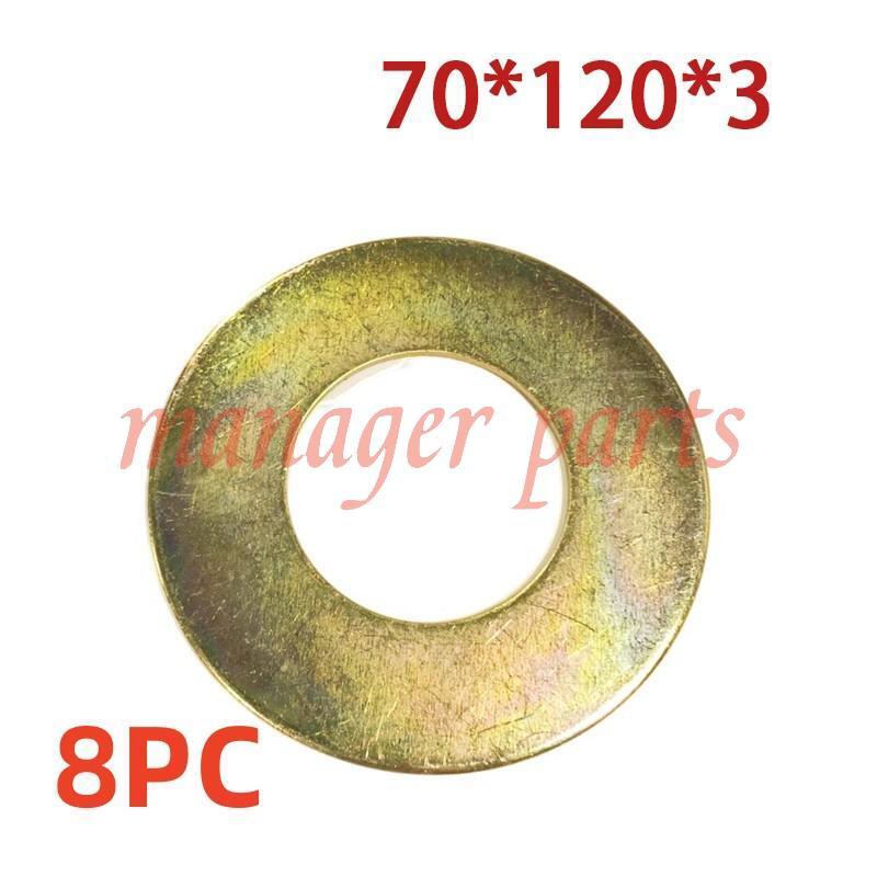 Set of 8pc 70x120x3MM Iron Bucket Pin Shims For Excavator Skid Steer ...