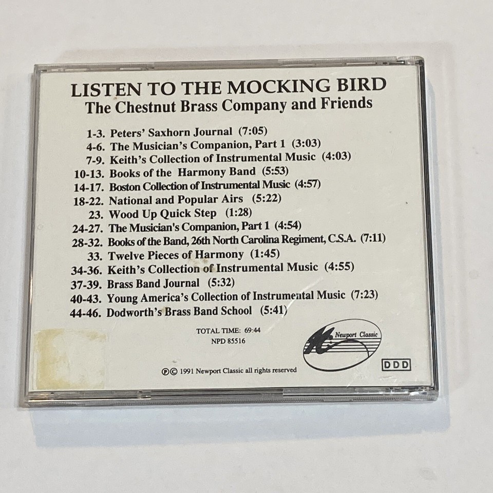 The Chestnut Brass Company and Friends: Listen to the Mocking Bird - CD ...