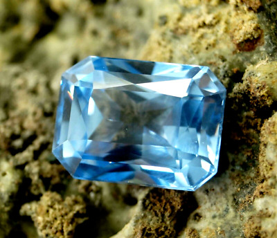 20 CT+ Natural Blue Namibia Jeremejevite Emerald Certified Loose ...