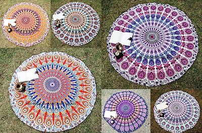 Round Mandala Indian Bohemian mandala Tapestry Beach Picnic Throw ...