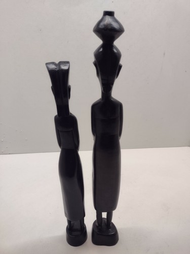 Hand Carved African Sculpture Afri-Craft, Inc. Tanganyika 15" 13" set ...