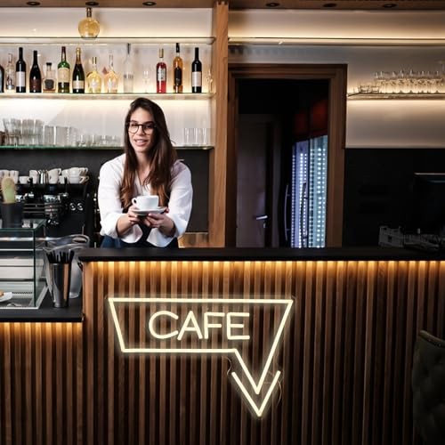 Cafe Arrow Neon Sign For Business Wall Decor, Usb Powered Neon Coffee ...