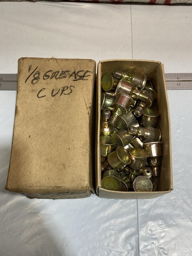 34- NOS 1/8" NPT STEEL THREADED GREASE CUPS HIT MISS GAS ENGINE MODEL T ...