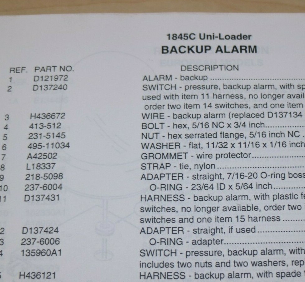 CASE 1845c SKID STEER Loader Spare Parts Manual book catalog uni mini ...