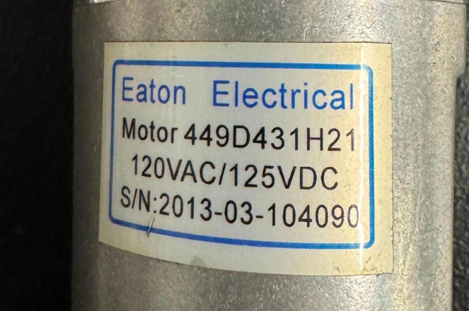 Eaton Electrical 449D431H21 Charge Gear Motor 120VAC/125VDC | eBay