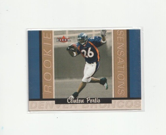 2002 Fleer Clinton Portis Rookie Sensations /1250 Denver Broncos E102 ...