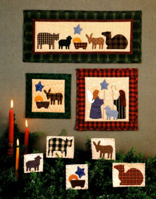First Christmas Wall Quilts Ornament Pattern Country Primitive Folksy ...