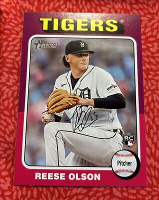 2024 Topps Heritage #439 Reese Olson Detroit Tigers Baseball Card RC | eBay