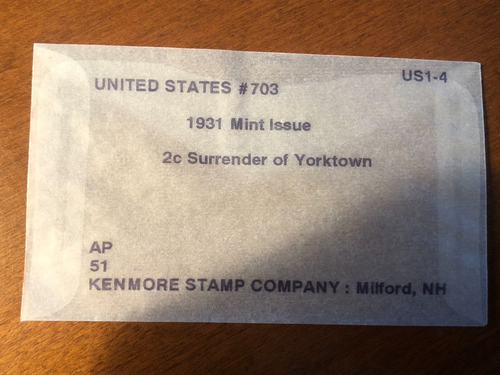 STAMPS US SCOTT 703 " Surrender of Yorktown 2 CENT 1931 MNH | eBay