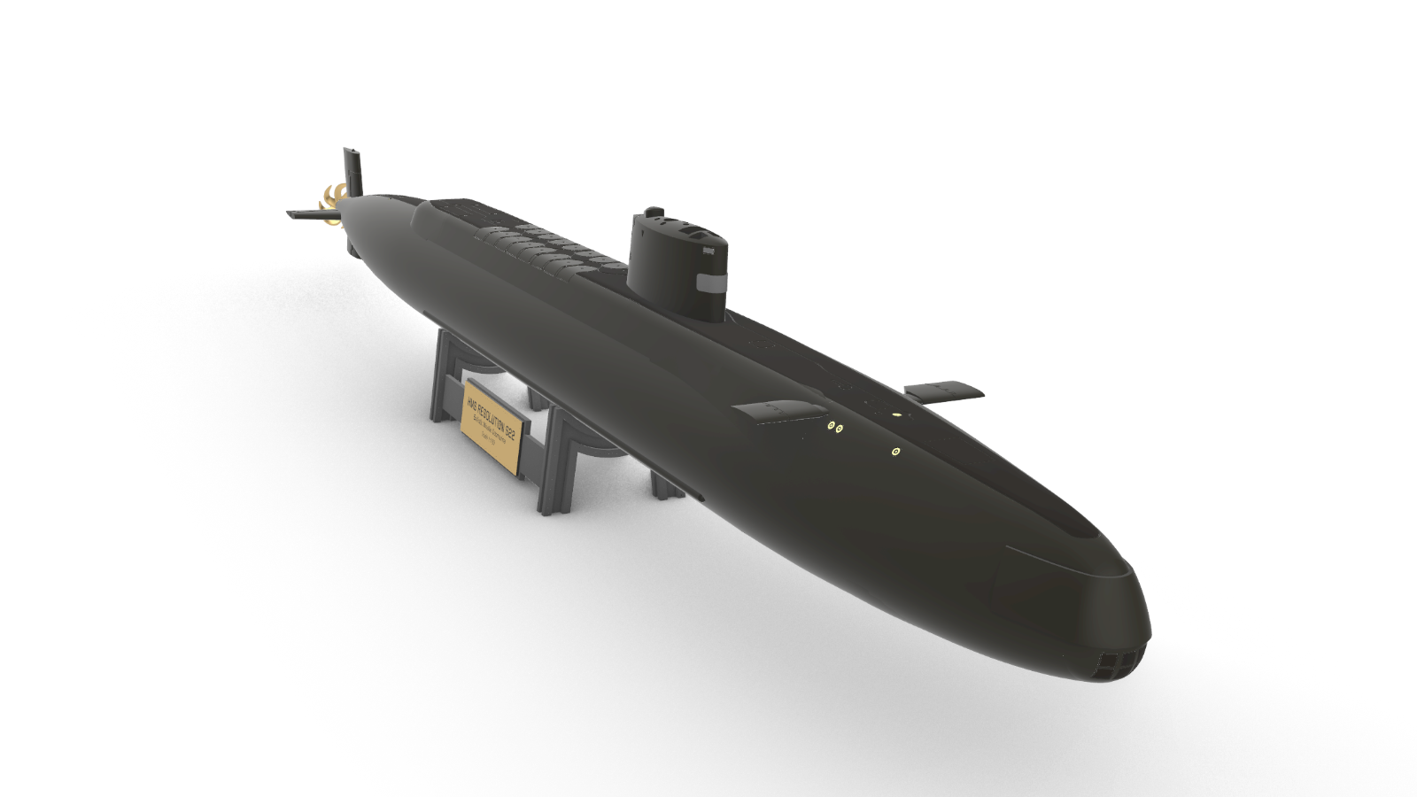 HMS Resolution S22 - Submarine self assembly model kit scale 1:150 ...