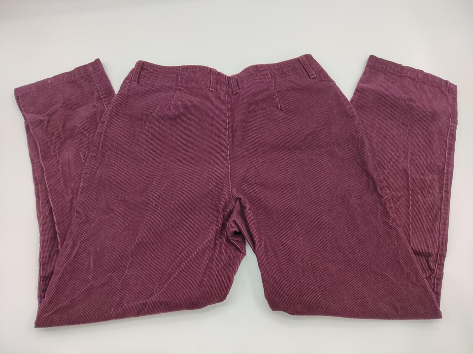 Women's Dress Barn Maroon Corduroy Pants Average Lenth Trouser Leg Size ...