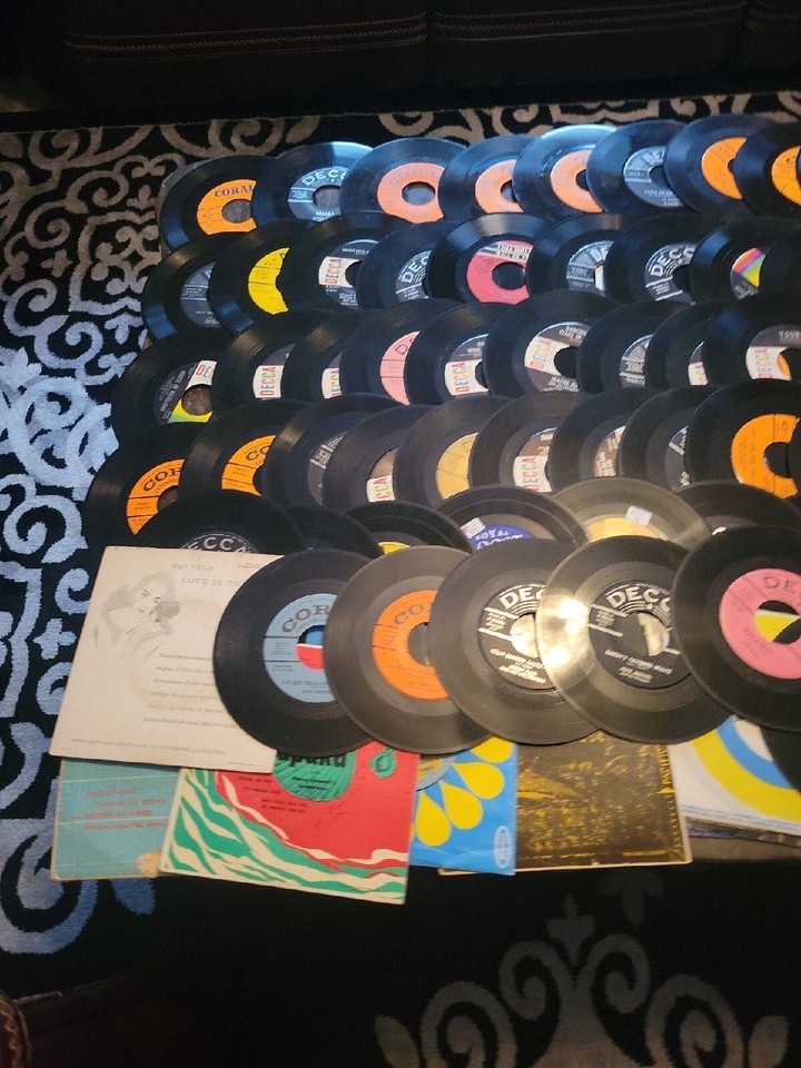 100 Vinyl Records 7" 45s RPM Vintage Lot #2 Craft | eBay